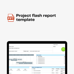 Flash report template - Digital Transformation Library